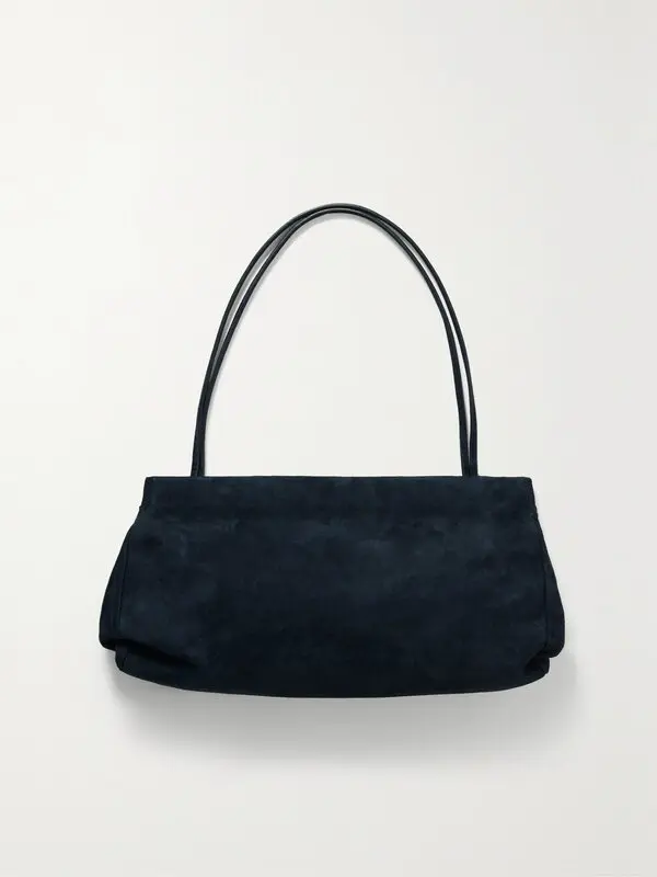 THE ROW Abby Suede Shoulder Bag - Blue