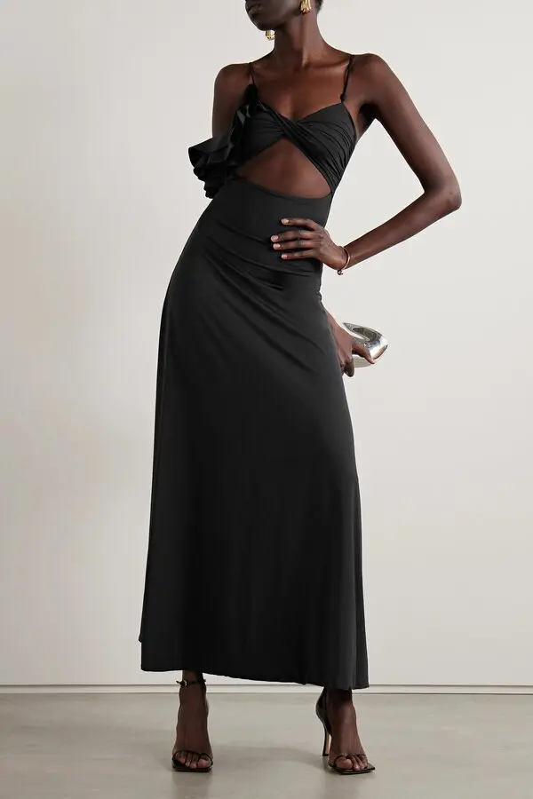 MAYGEL CORONEL Net Sustain Cavalieri Maxi Dress