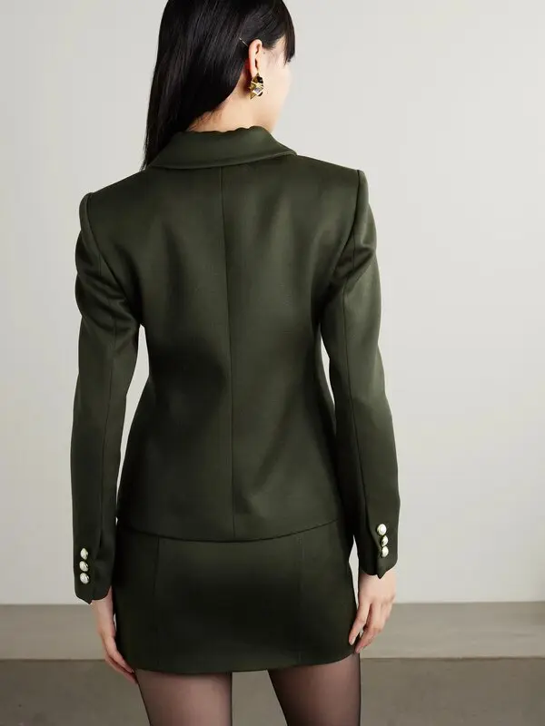 Alessandra Rich Wool-crepe Jacket