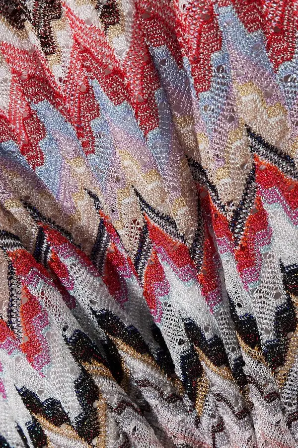 Missoni Metallic Crochet-knit Flared Pants