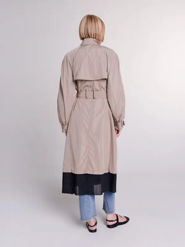 Maje Contrast Trench Coat
