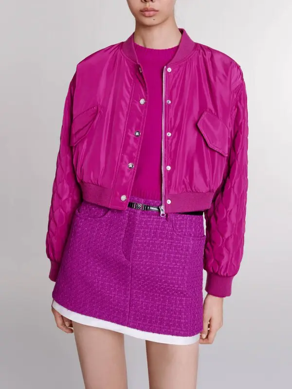 Maje Quilted Bomber Jacket