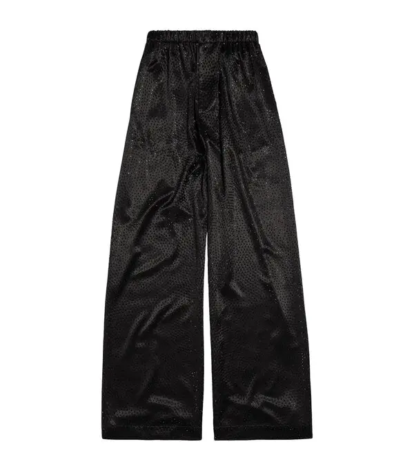 Balenciaga Embellished Pyjama Trousers - Purple