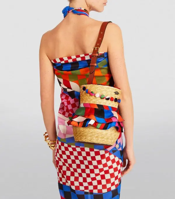 Emilio Pucci Satin-trim Pucinella Bucket Bag