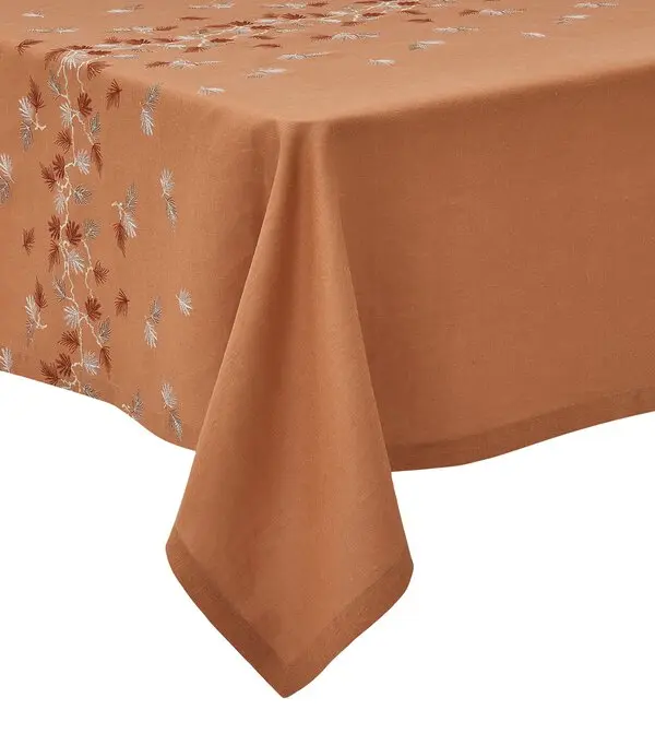 ALEXANDRE TURPAULT Linen Embroidered Tablecloth - Brown