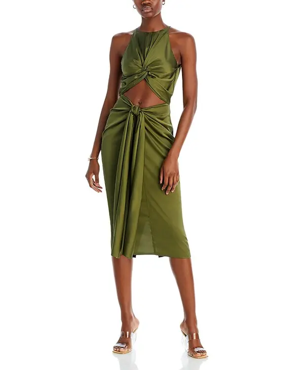 slim fit dress slacks ANDREA IYAMAH KATU MESH DRESS main image 1
