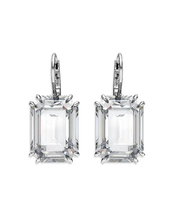 SWAROVSKI Millenia Octagon Cut Drop Earrings - Silver