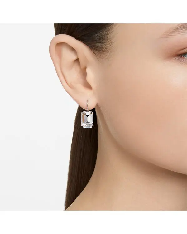 SWAROVSKI Millenia Octagon Cut Drop Earrings - Silver
