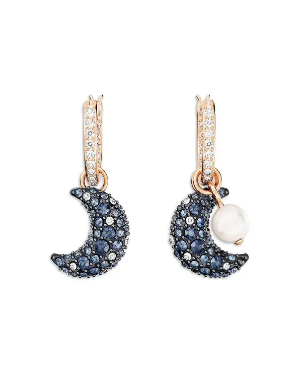 SWAROVSKI Sublima Pave Crescent Drop Earrings