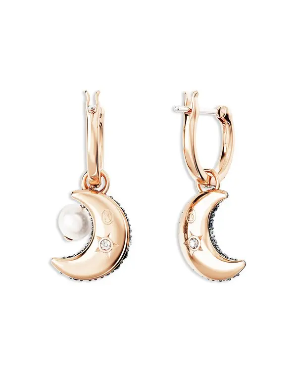 SWAROVSKI Sublima Pave Crescent Drop Earrings