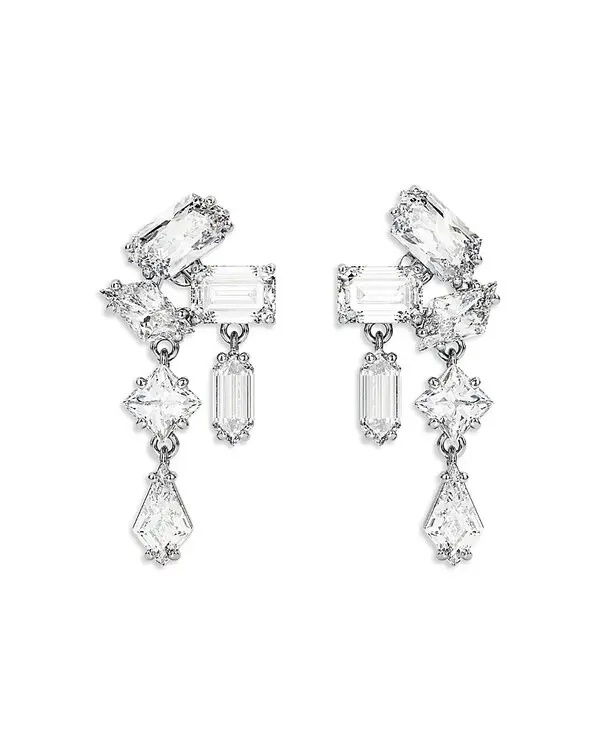 SWAROVSKI Mesmera Cluster Drop Earrings - Silver