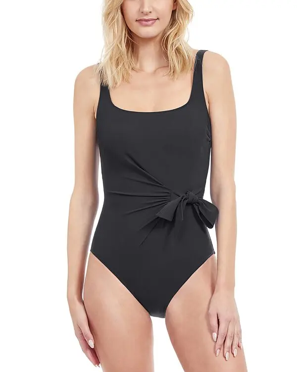 GOTTEX Luna Square Neck One Piece Swimsuit - Black
