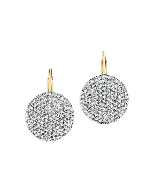 Phillips House Rhodium & 14k Gold Diamond Disc Drop Earrings - White/gold