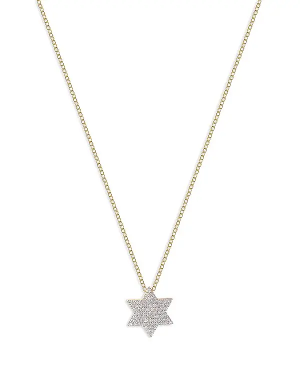 Phillips House 14k Yellow Diamond Star Of David Necklace - Gold