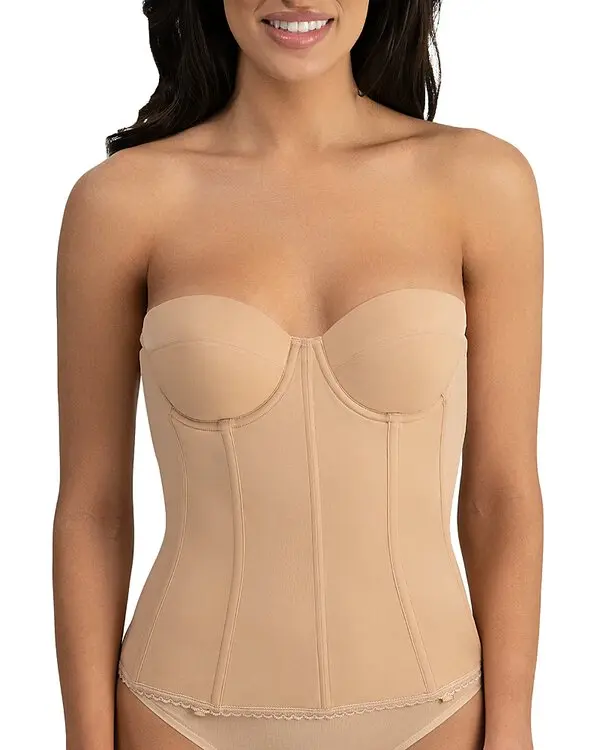 DOMINIQUE INTIMATES Brianna Strapless Corset - Light Brown