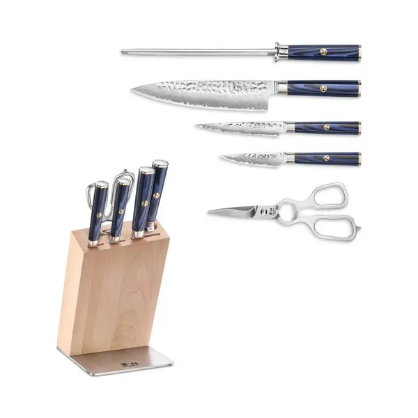 CANGSHAN Kita Blue 6-piece Knife Block Set