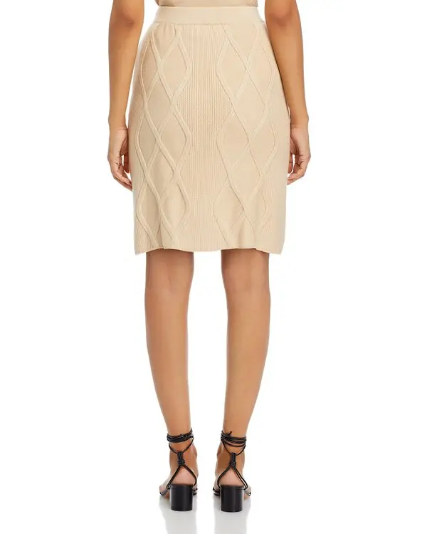 Misook Textural Knit A-line Skirt