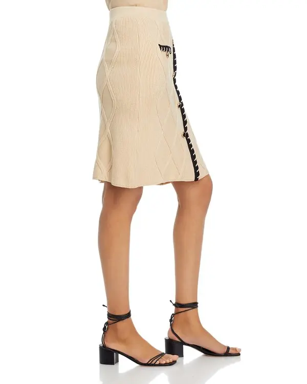 Misook Textural Knit A-line Skirt