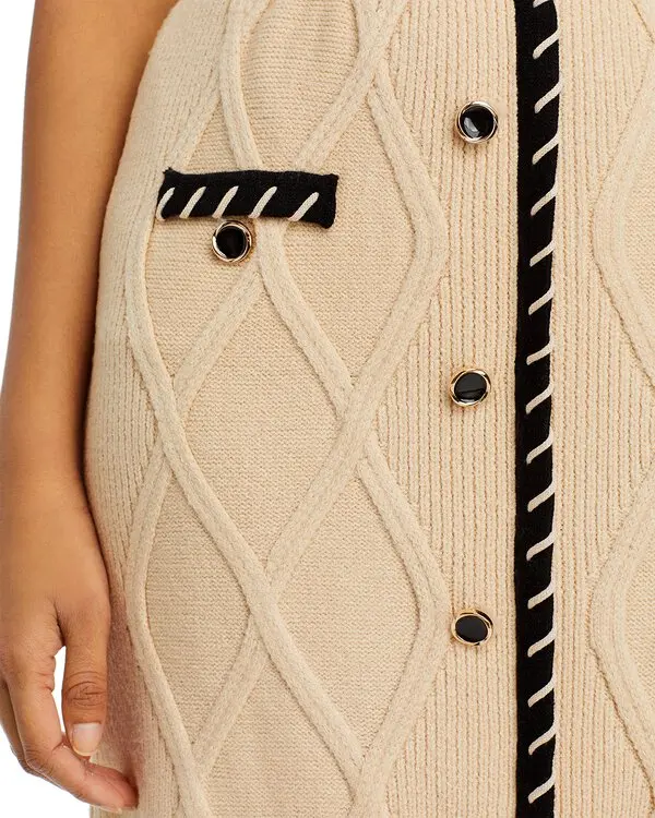 Misook Textural Knit A-line Skirt