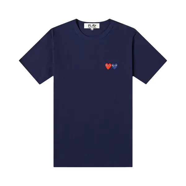 Play Comme Des Garcon Double Heart T-shirt