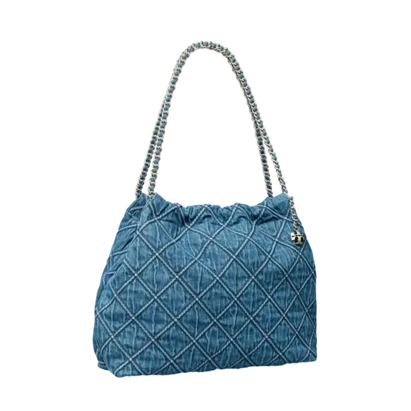 Tory Burch Fleming Soft Hobo Bag - Denim