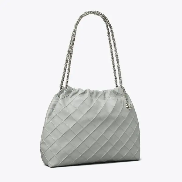 Tory Burch Fleming Soft Hobo Bag - Gray
