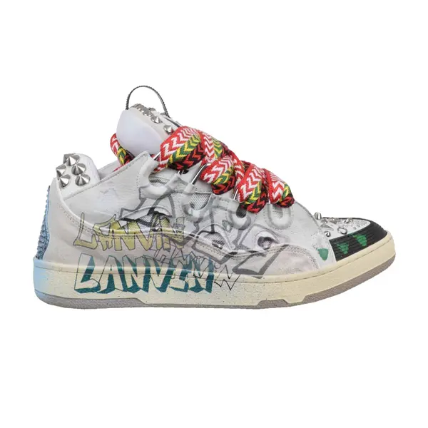 LANVIN Curb Graffiti Sneakers - White