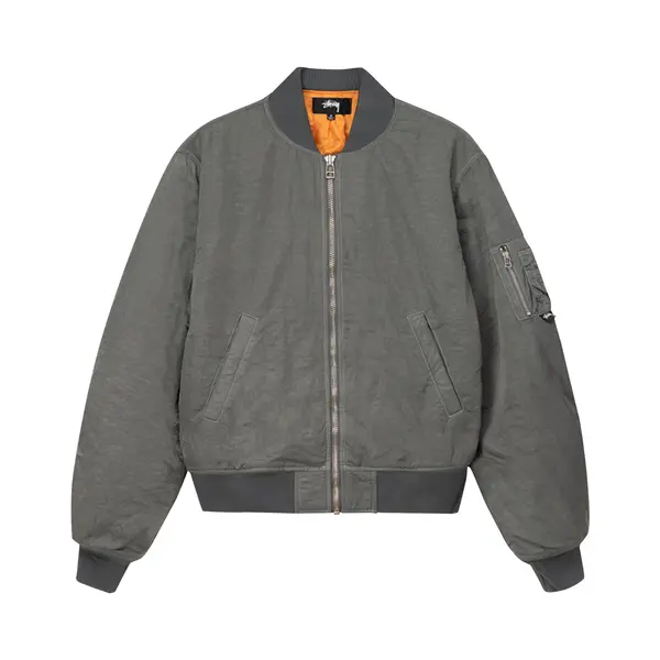 StÜssy Dyed Nylon Bomber - Grey
