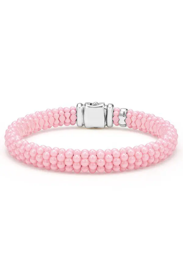 Lagos Caviar Ceramic Beaded Bracelet - Pink