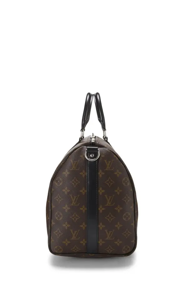 LOUIS VUITTON Monogram Macassar Keepall Bandouliere 45 - Brown