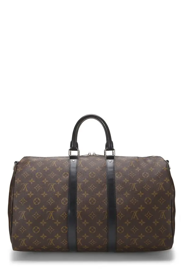 LOUIS VUITTON Monogram Macassar Keepall Bandouliere 45 - Brown