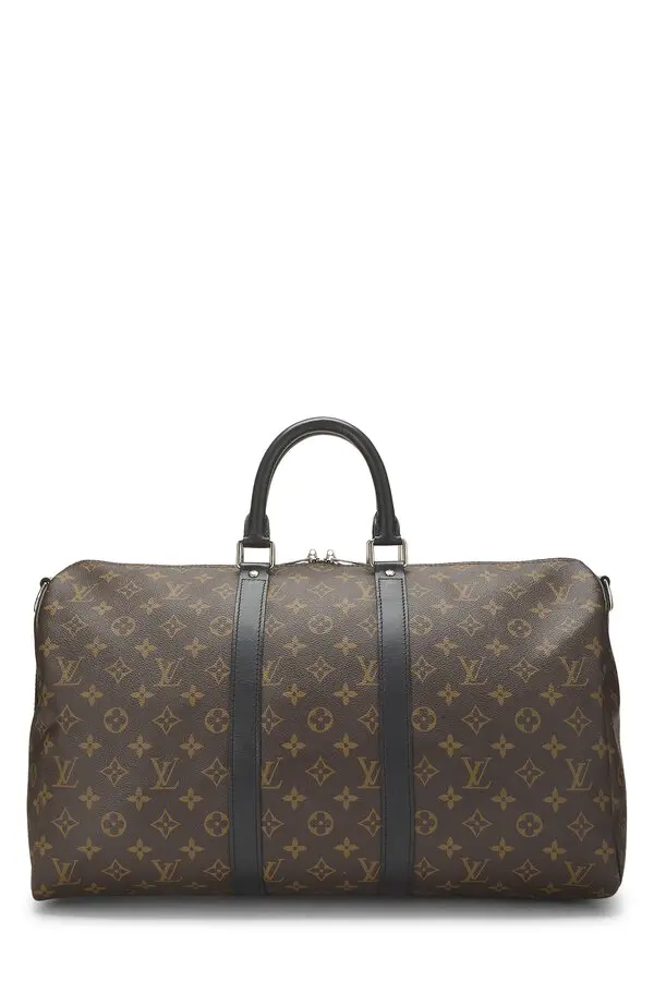 LOUIS VUITTON Monogram Macassar Keepall Bandouliere 45 - Brown