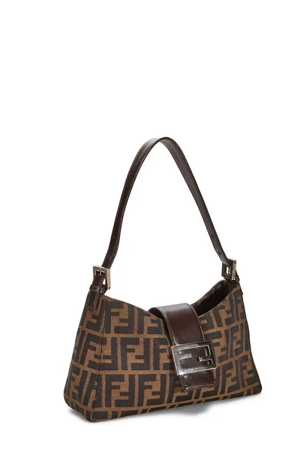 Fendi Zucca Canvas Shoulder Bag