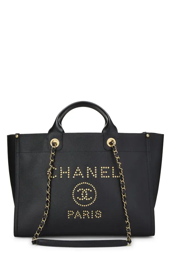 Chanel Caviar Studded Deauville Shopper