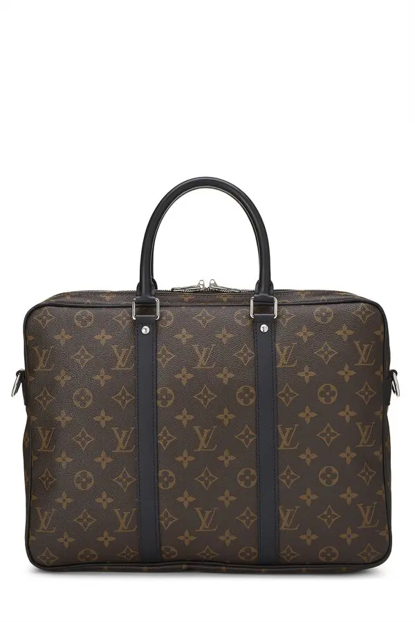 LOUIS VUITTON Monogram Macassar Porte-documents Voyage - Brown