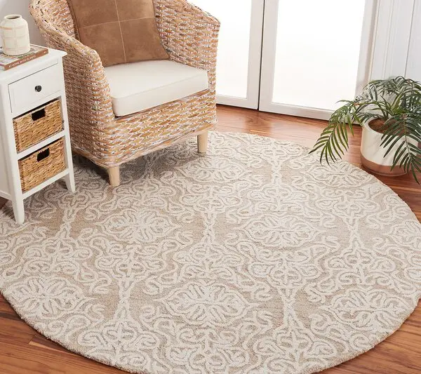 SAFAVIEH Blossom 112 Series 8' X 8' Round - One-color