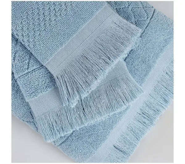 SUPERIOR Rolla Cotton Geometric Jacquard 6 Piec E Towel Set