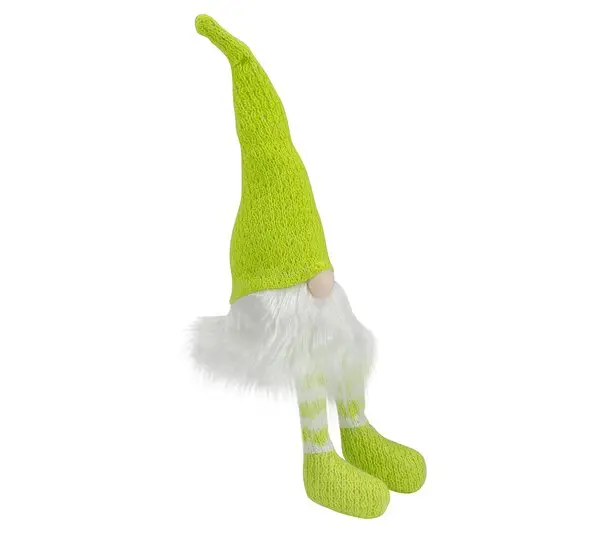 NORTHLIGHT Lime Green And White Sitting Spring Nome Figure