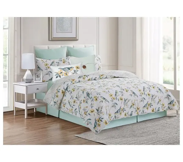 VALERIE PARR HILL Calix Bluebird Full/queen Quilt Set Valerie - One-color