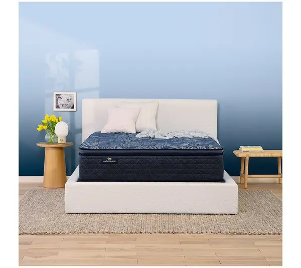 SERTA Cobalt Calm 14.5' Medium Pt Mattress Set King - One-color