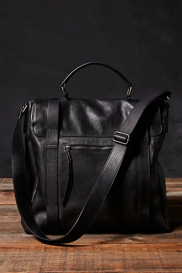 Free People We The Free Barton Leather Messenger Bag Free People We The Free Barton Messenger Bag is available  main image 3