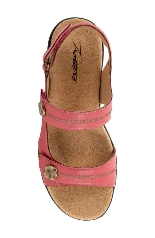 Trotters Romi Stitch Slingback Sandal - Fuchsia