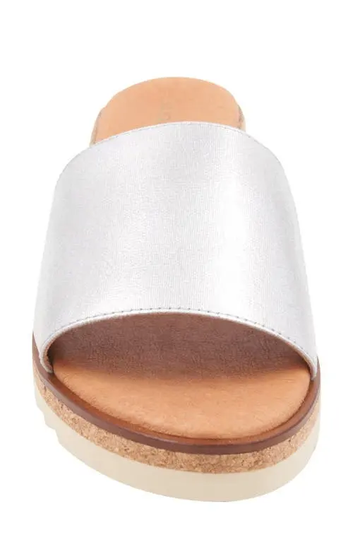 Andre Assous Nessie Platform Wedge Sandal - Silver
