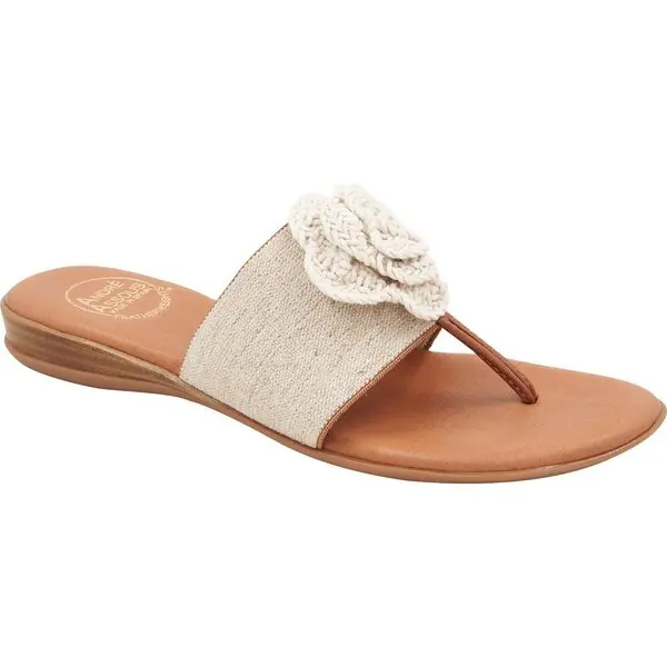 Andre Assous Nara Sandal - Beige Linen