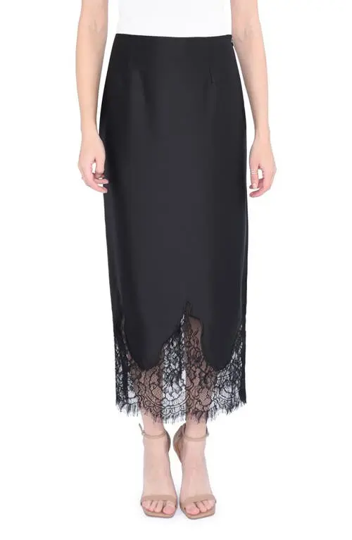 WAYF Venice Lace Trim Slip Skirt