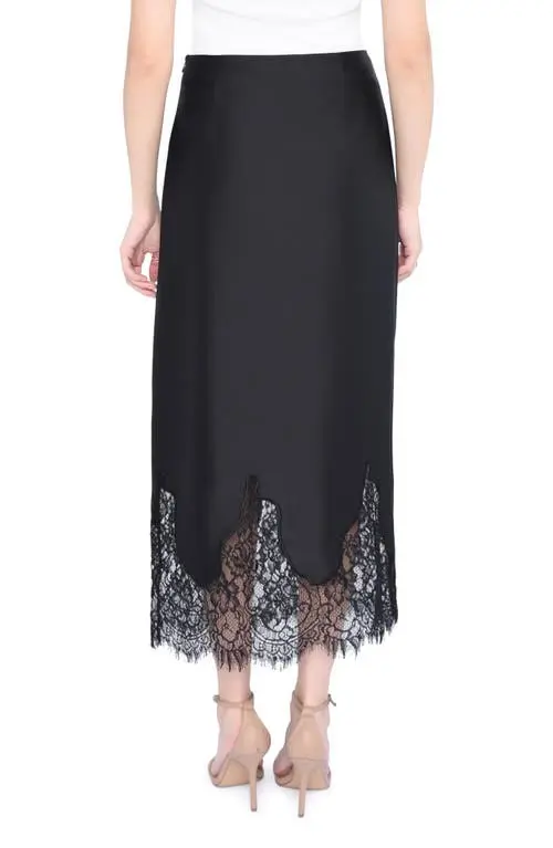 WAYF Venice Lace Trim Slip Skirt
