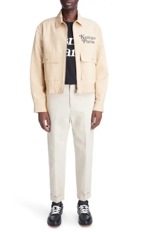 Kenzo Logo Cotton & Nylon Jacket