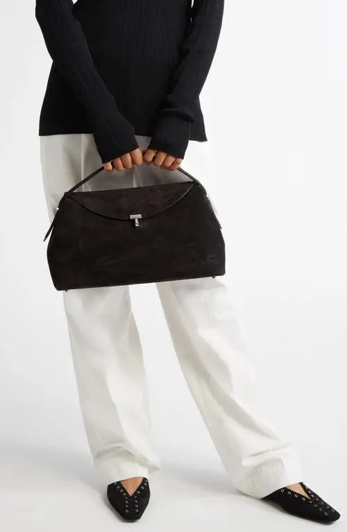 TOTEME T-lock Curved Top Handle Bag - Espresso