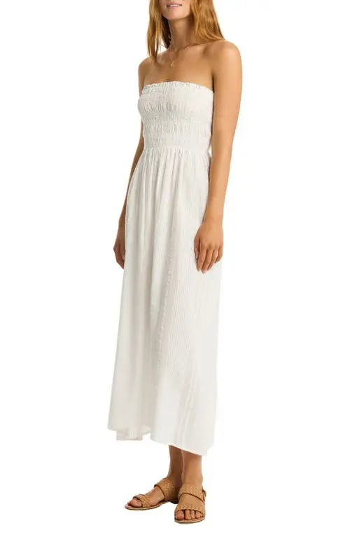 SEA LEVEL Heatwave Strapless Cotton Cover-up Dress