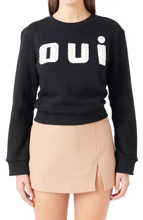 Endless Rose Oui Embellished Sweatshirt